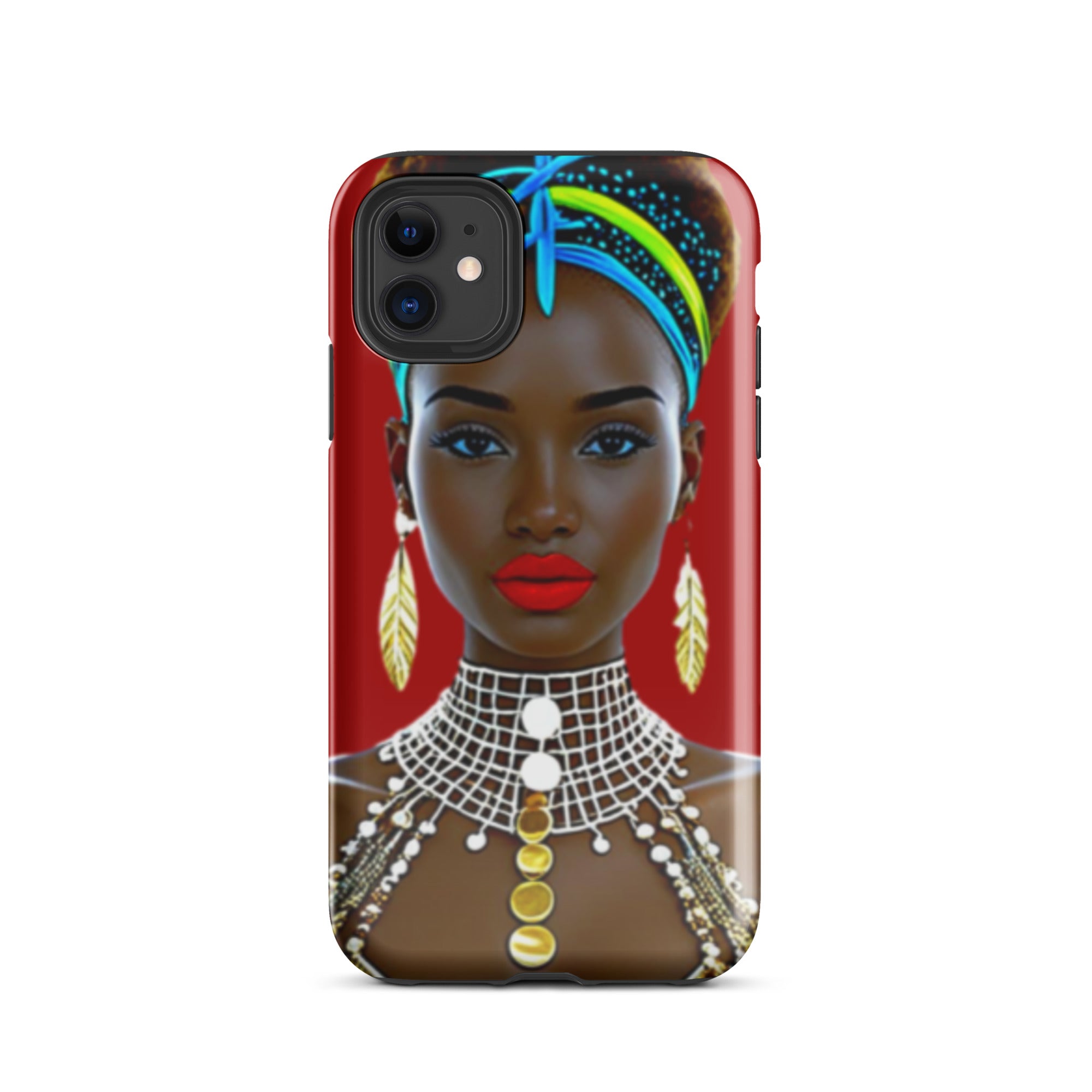 Dark Black African Woman Tough iPhone Case, Black art, Black woman art ...