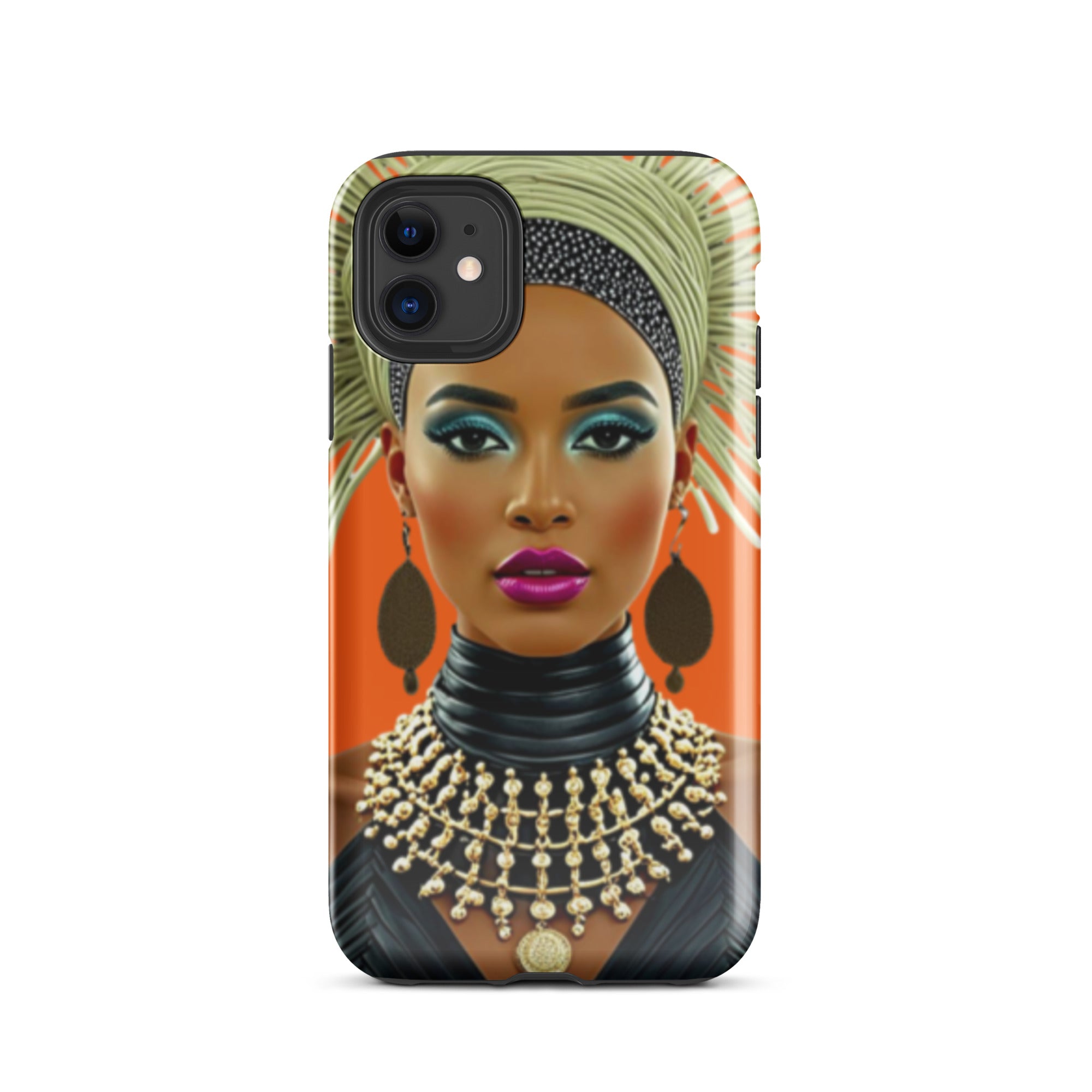 African Art black Fashion Lady queen Tough Case For iPhone Case ...