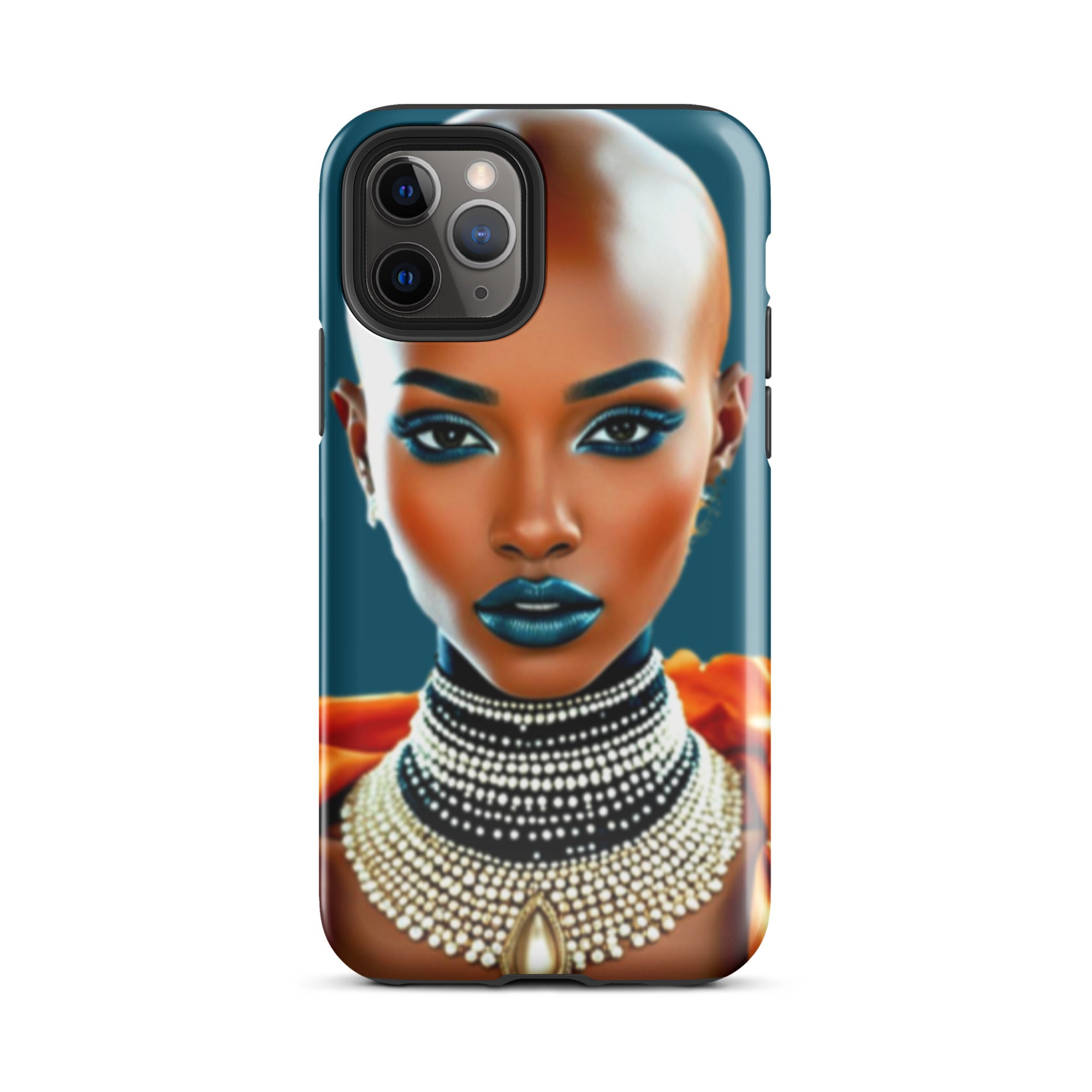 African Bald Woman Queen Tough Case For iPhone, woman iPhone Case, Bla ...