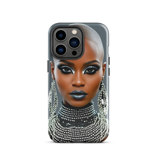 Bald Woman Brown Skin Glamorous Fashion Tough Case for iPhone – ShirtEvent
