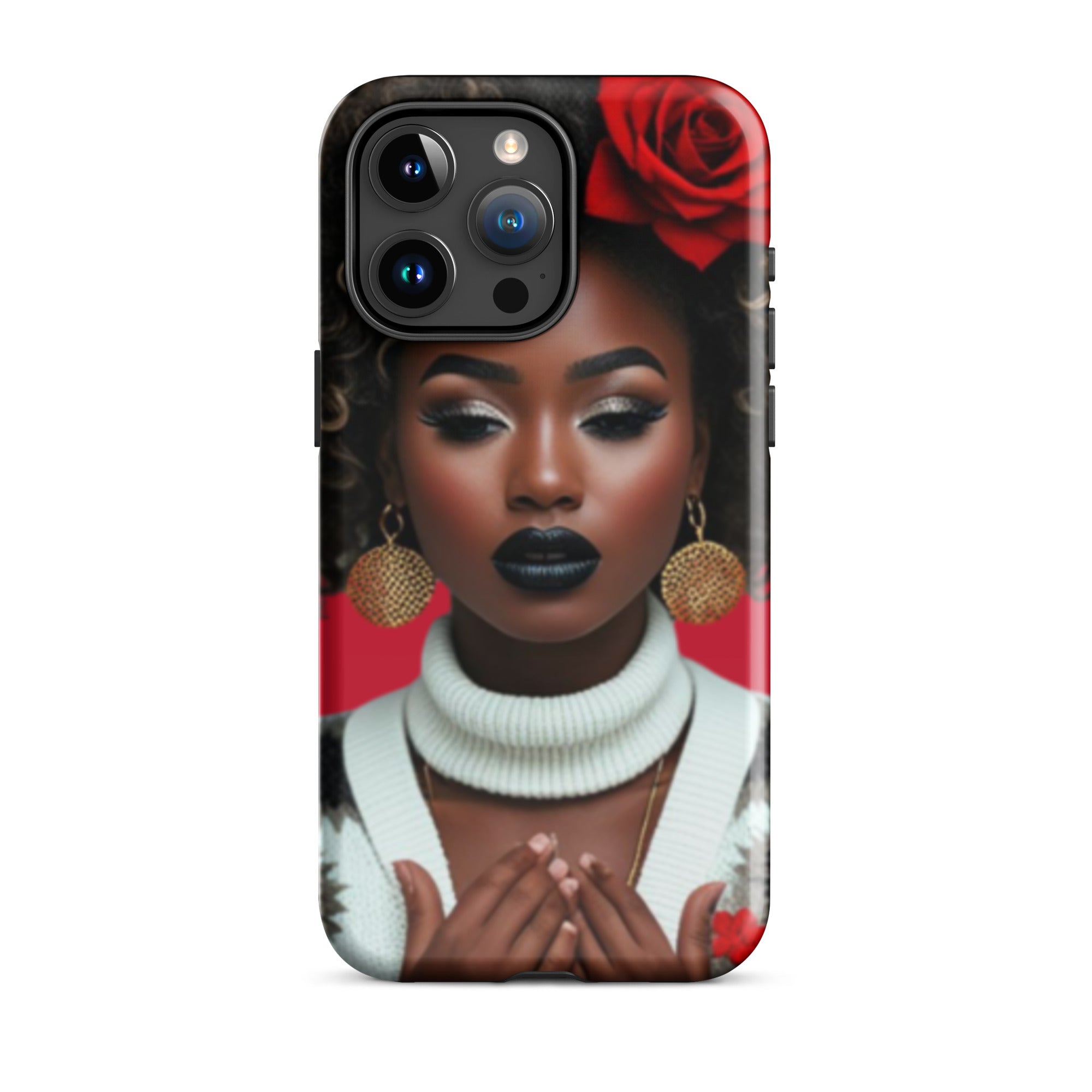 Afro Rose Praying Woman Gift For Black Girl Phone Case Tough Case For ...